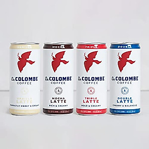 La Colombe Variety Pack Draft Latte, 12x9oz - Double, Triple, Mocha & Vanilla, 100% Arabica Cold Brew with Foamy Milk