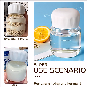 Danmu 6 Pack Glass Water Bottles, Clear Water Bottles Leakproof 10oz, Small Water Bottles 300ml, Cute Water Bottles,Glass Juice Bottles for Juicing, Kombucha, Boba Milk, Fruit Drinks