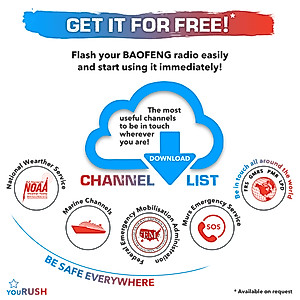 2X Baofeng UV-9R Ham Radios Long Range by youRUSH UV-9R Plus IP67 & Baofeng Programming Cable, Programmable Chirp Radio 8Watt Dual Band UHF/VHF Ham Radio Two Way Radio Baofeng Waterproof Radio