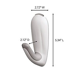 Command 17600B-ES Bathroom Water-Resistant, 1-Hook, 2-Strips, Organize Damage-Free HARDWARE, 0