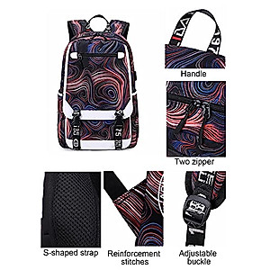 JiaYou Boys Backpack High Middle School Bag Laptop Casual Daypack with USB charging port for Men College Students(White Black,25 Liters)