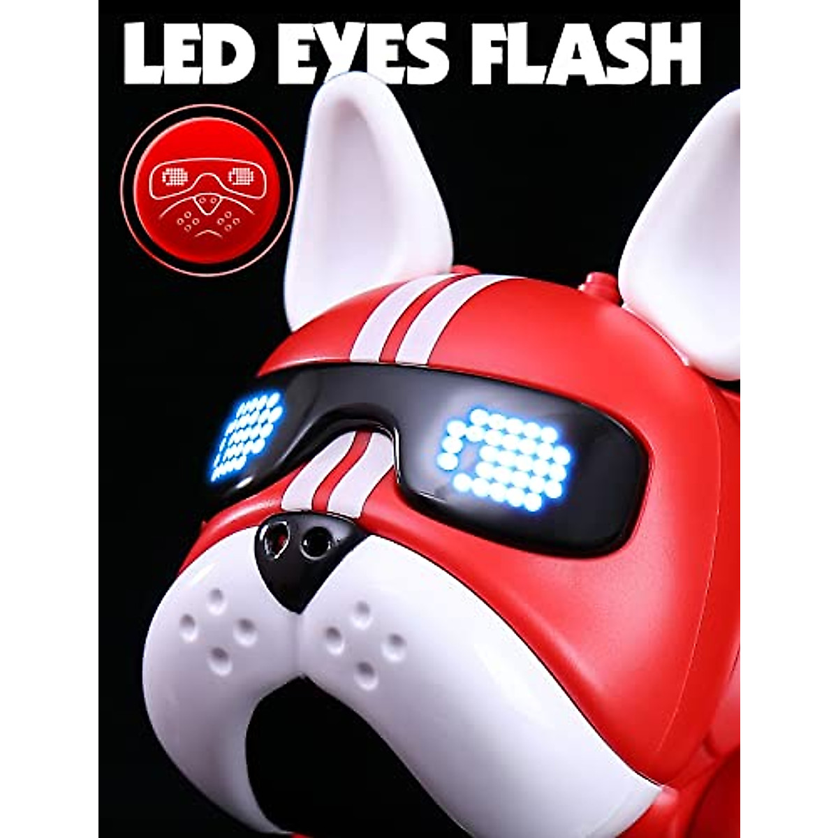 Robot Dog Toy Robotic Puppy Dog for Kids, Electronic Pets Bulldog for Kids 3-8, can Dance and LED Eyes, act Like a Real Dog, robo Dog Gifts and Kids Mate