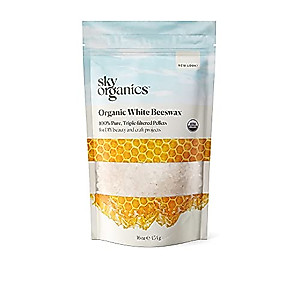Sky Organics Organic White Beeswax Pellets, 100% Pure USDA Certified Organic for DIY & Craft Projects, 16 Oz