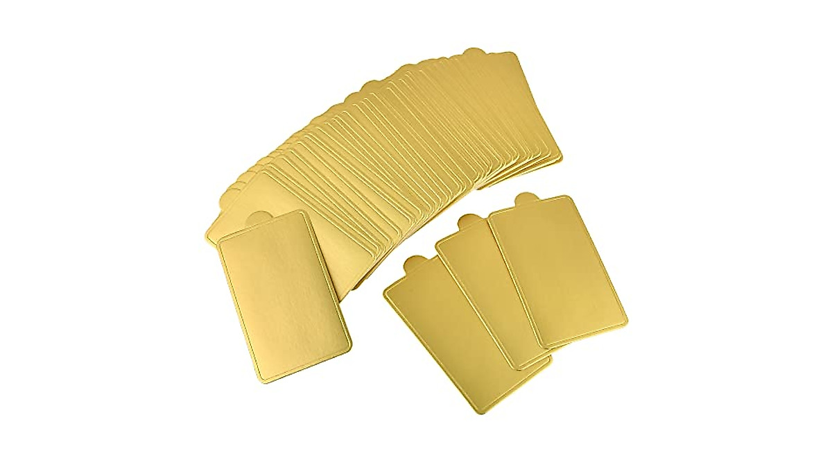 200 Pcs Gold Mini Cake Cardboard for Parties & Events