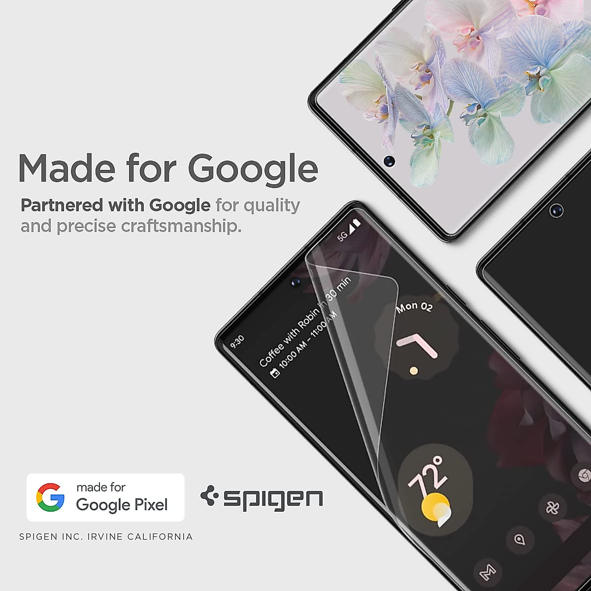 Spigen NeoFlex Screen Protector Designed for Pixel 7 Pro [Case Friendly] - 2 Pack