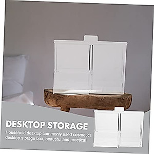 HANABASS Box Cosmetic Storage Box Clear Container Containers with Lids Jewelry Holder Stand Makeup Storage Box Cotton Pad Dispenser Container Cotton Swabs Storage Case Cotton Pad Box