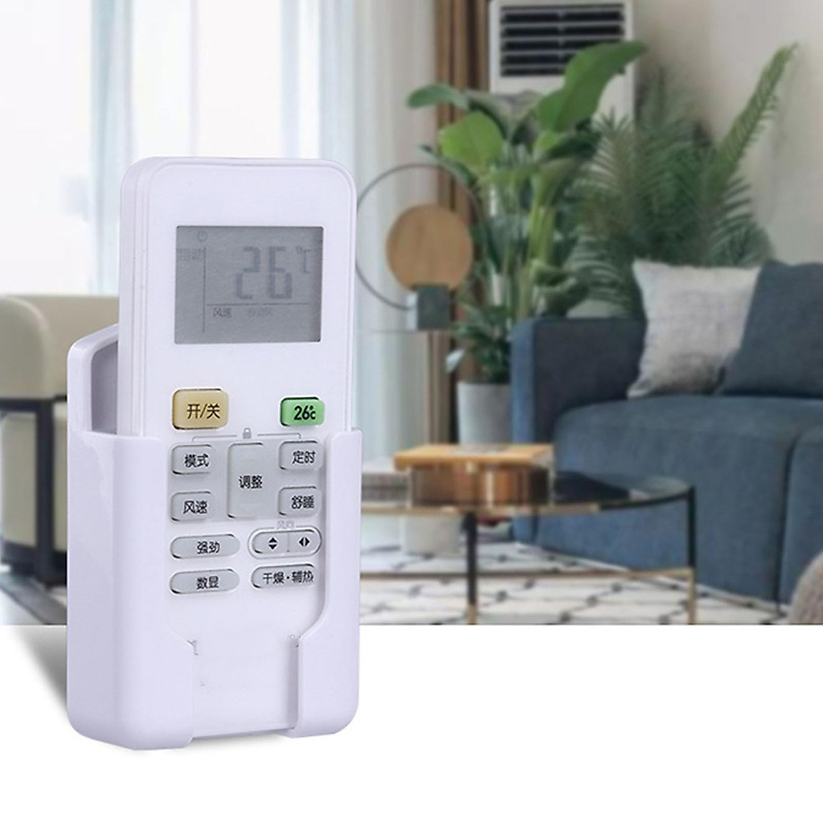 Remote Control Holder, Wall Mount Air Conditioner Remote Control Organizer, Media Player Controller Holder, Self Adhesive Remote Control Holder for Home Office School Storage