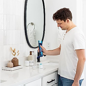 Airless Pump Jar – Air Pump Container for Cream, Lotion, and Gel - 1.7 Ounce Travel Ready Protective Refillable Cosmetic Empty Moisturizer Pump Dispenser Bottle – Silver