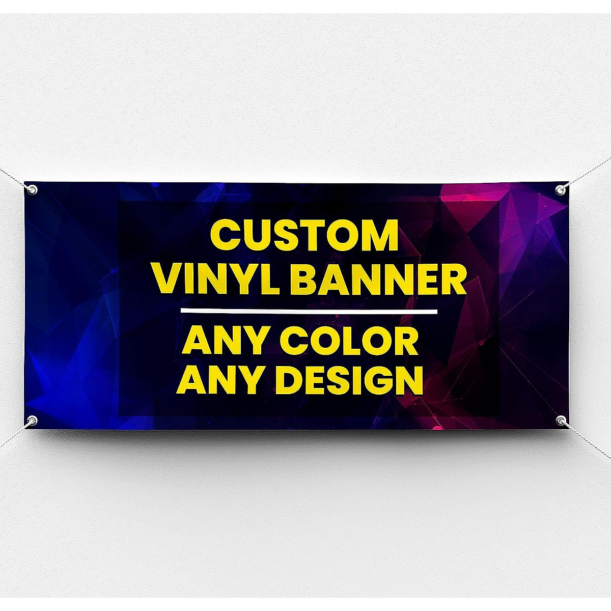 Personalized Custom Vinyl Banner Printing Indoor or Outdoor use Printed Business Event Birthday Party Large Custom Vinyl banner for Party Decoration Factory of Stickers (3'x5')