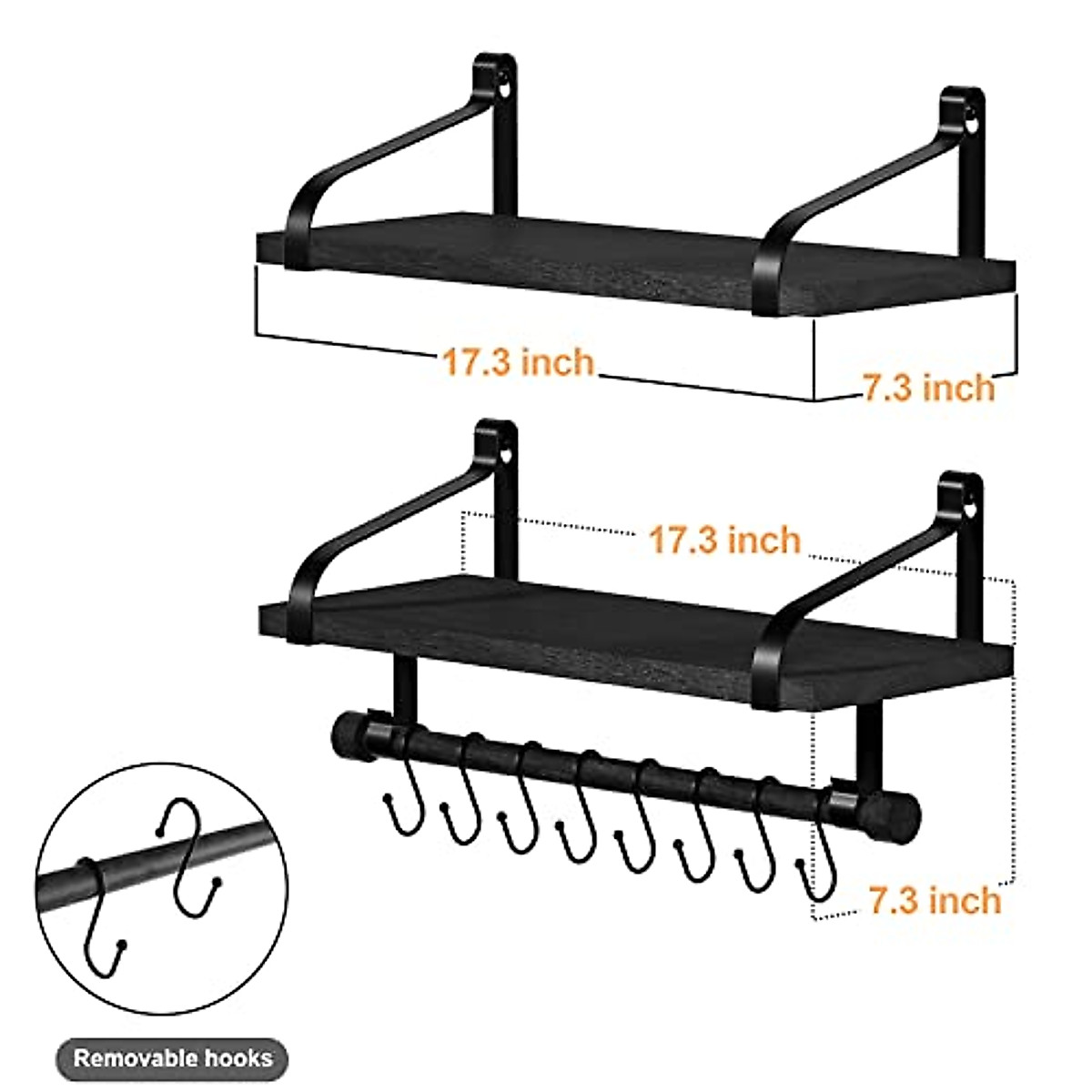 Love-KANKEI Wall Storage Floating Shelves Bundle (Contain 2 Items)