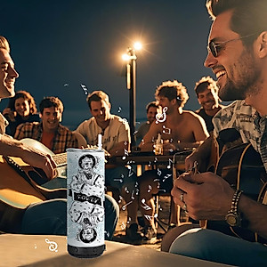 Lilsofee 6 Pack 20 OZ Sublimation Blank Tumblers Bulk Stainless Steels Double Vacuum Bluetooth Speaker Music Insulated Tumbler with Lid and Straw Heat Transfer Cup Black