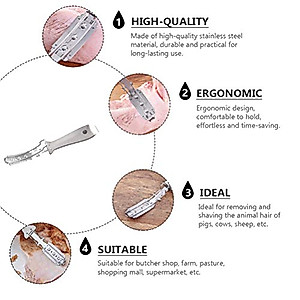 DOITOOL Pig Hair Scraper Kitchen Meat Pork Hair Blade Remover Food Processing Hair Shaver Gadget for Home Kitchen (Without Blade)