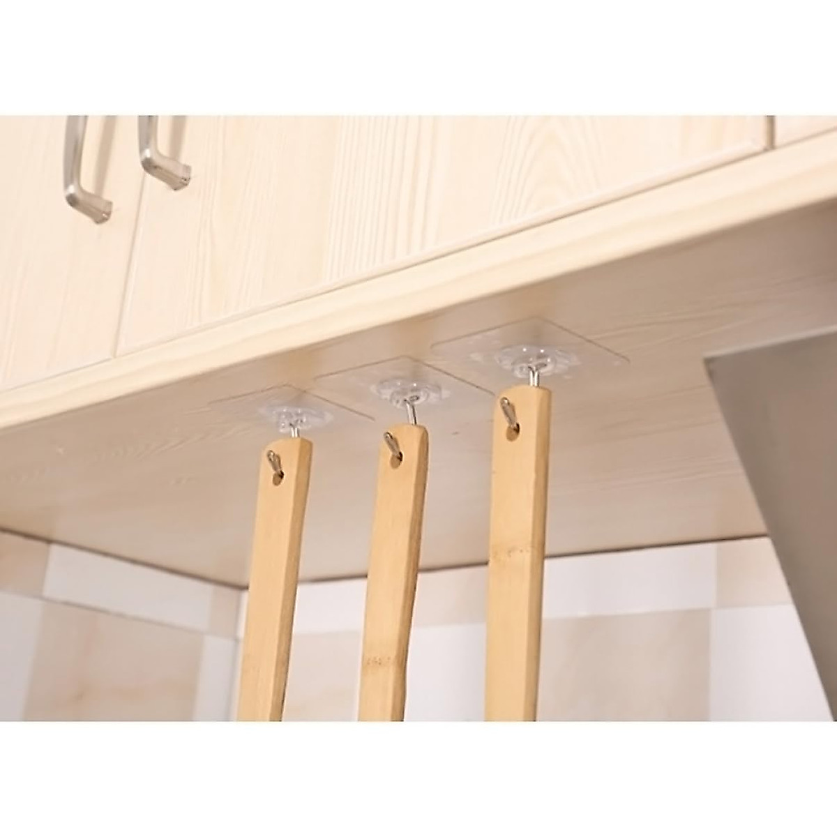 ABOOFAN 20 Pcs Nail- Hook Ceiling Hook White Round Stool House Shaped Floating Shelves Invisible Hook Clear Adhesive Hooks Metal Camera Sticker Fix It Toddler Toy Wall Hook Water Proof