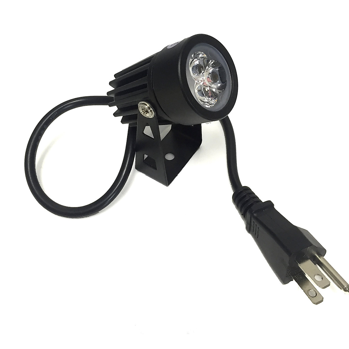 LemonBest® 2 pcs Bright Outdoor Landscape LED Lighting Mini Lawn Light Lamps with 110V AC Power Plug for Garden Path Courtyard Spot Light Soft Warm White