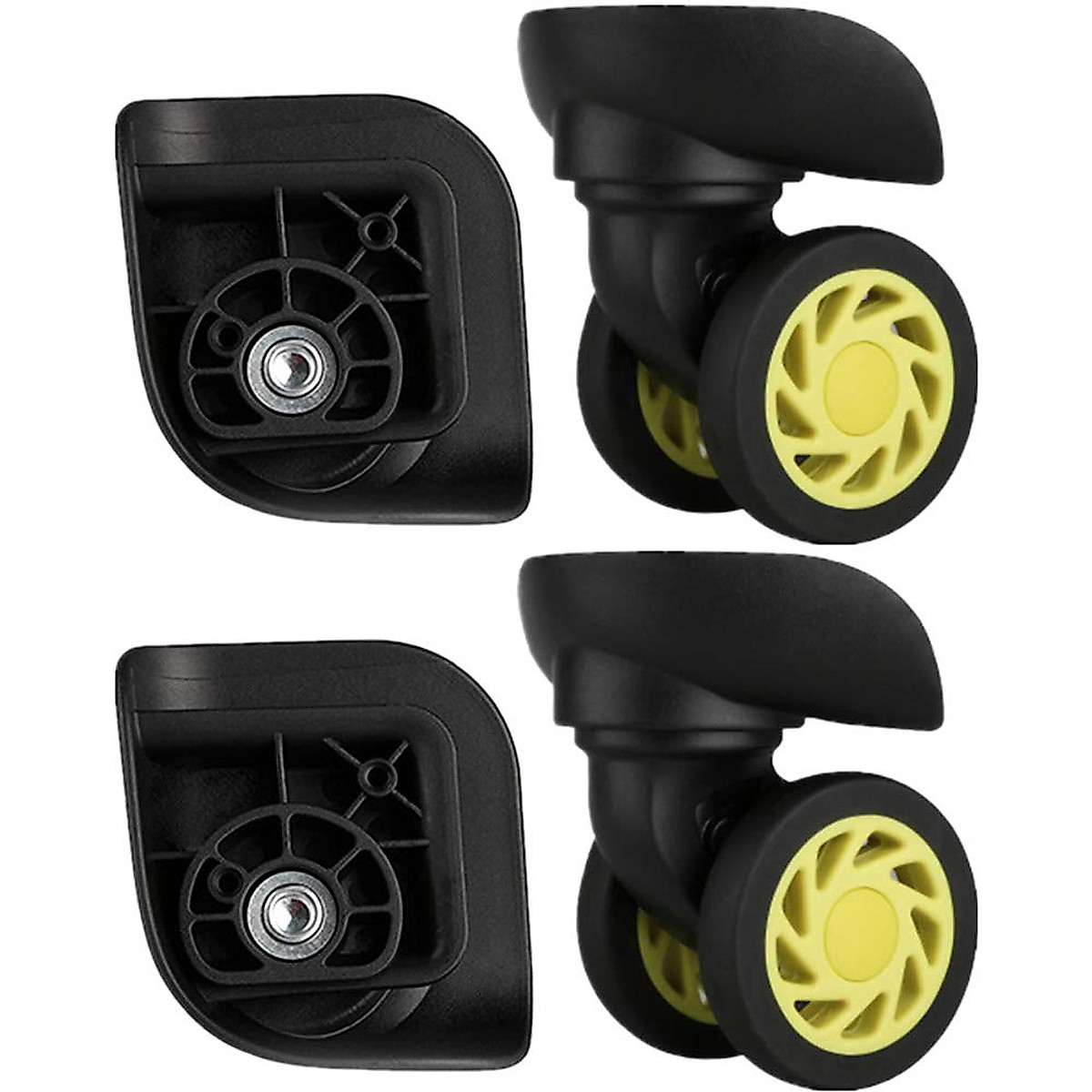 (DL-W208#) Mute Connected Spinner Wheels for Replacement Luggage Wheels Wear Silent Draw bar Box DIY (4 pcs/Set)