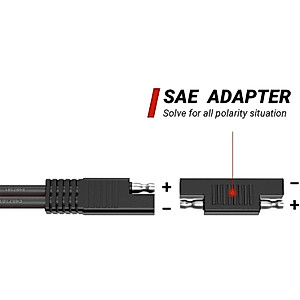 SolarEnz Camper Plug Adapter 2 Pin Power Industrial Circular to SAE Adapter Solar Cable Solar Panels for RV,Forrest River RV with Solar Plug Outlet Suitcase LP-20 Waterproof Solar Panel Connector