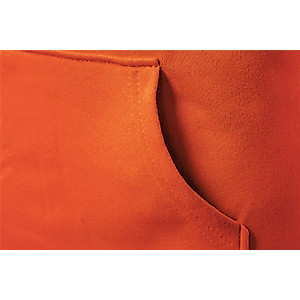 Maiyifu-GJ Men's Casual Solid Pullover Hoodies Long Sleeves Gym Hooded Sweatshirt Lightweight Drawstring Athletic Hoodie (Orange,Large)