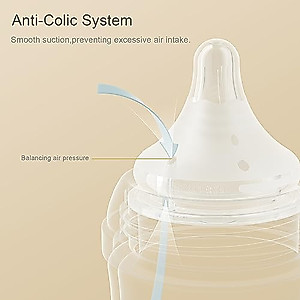 Gulicola Natural Flow Baby Bottle Silicone Nipple Level 1, Slow Flow (S), 1+ Months, 3 Counts (Pack of 1)