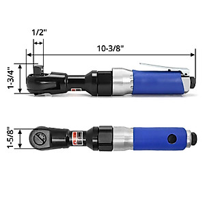 QWORK 1/2" Air Ratchet Wrench,Super Fast Heavy Duty Air Ratchet, 65ft-lbs Max Torque