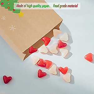 Skycase 12 Pcs Christmas Paper Bags, Party Gift Candy Treat Bag 6 Patterns with 12 Pcs Christmas Label Stickers for Outdoor Indoor Home, School, Office Xmas Party