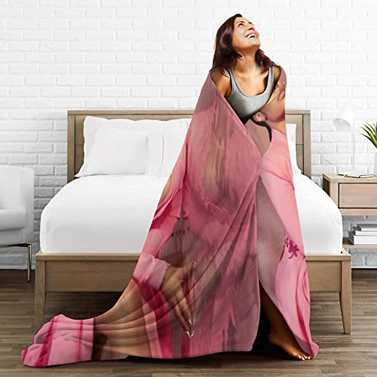 Wjikan Nicki Rapper Minaj Super Soft Micro Fleece Blanket Home Decoration Warm Flannel Blanket 60*50inch, Black