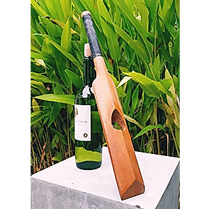 Wine Bottle Balancer/ Holder - Magic Bat - Unique Decorative Cricket Bat Design for Tabletop Display in Home, Kitchen, or Bar