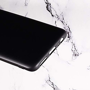 OPPO Realme 7 Pro Case, Scratch Resistant Soft TPU Back Cover Shockproof Silicone Gel Rubber Bumper Anti-Fingerprints Full-Body Protective Case Cover for OPPO Realme 7 Pro Sun Kissed Leather (Black)