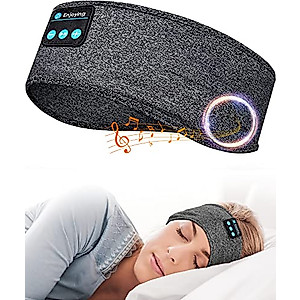 POSNIUD Sleep Headphones Bluetooth Sleeping Headband Sleeping Headphones Cozy Headphones, Ultra-Soft Long Time Play Headphone Band for Side Sleepers, Sleeping Gifts for Women Men