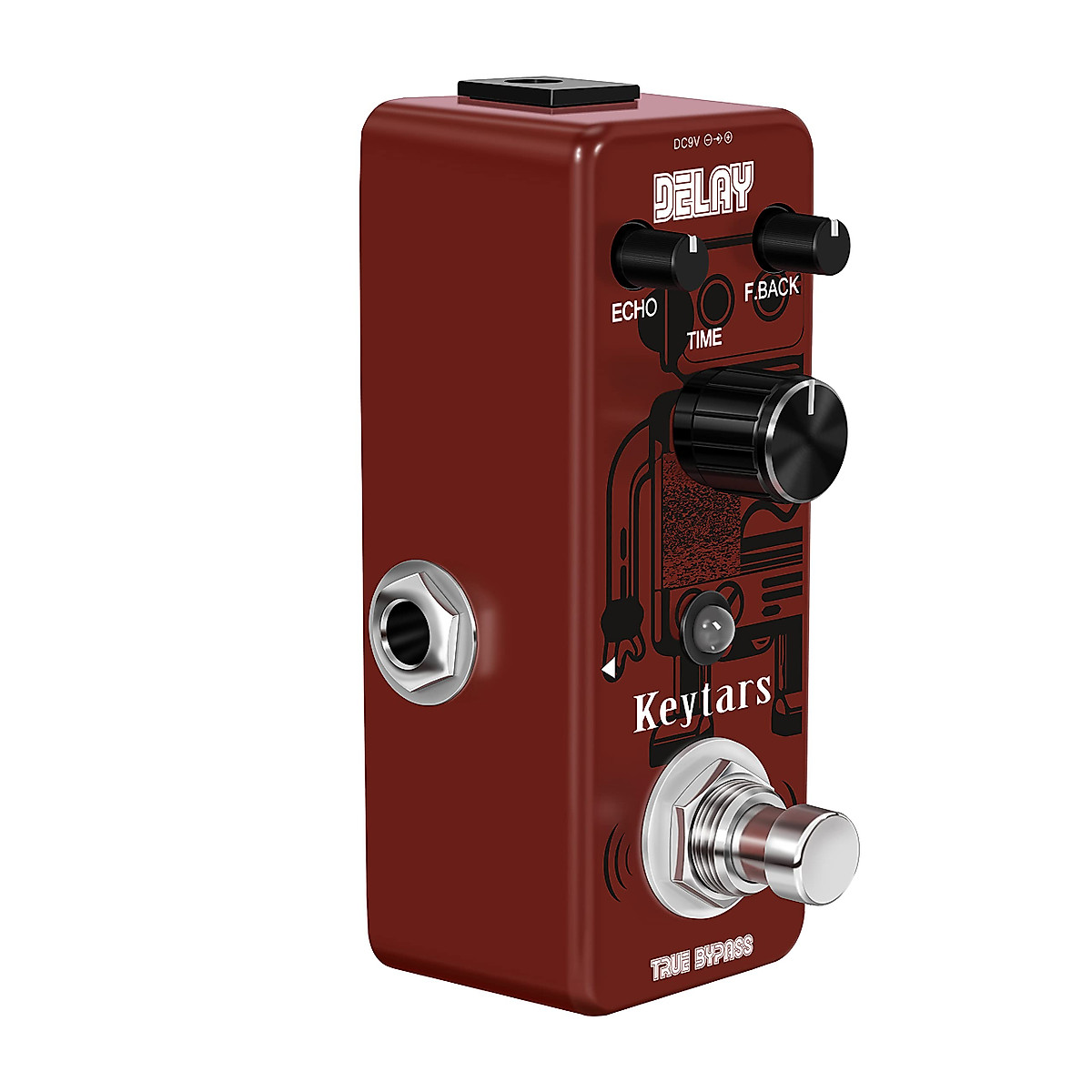 Keytars Guitar Delay Pedal Analog Classicl Delay Effect with True Bypass Switching, Fully Analog Circuit Universal for Electric Guitar And Bass