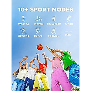 BIGGERFIVE Vigor 2 L Kids Fitness Tracker Watch for Boys Girls Ages 5-15, IP68 Waterproof, Activity Tracker, Pedometer, Heart Rate Sleep Monitor, Calorie Step Counter Watch, Blue