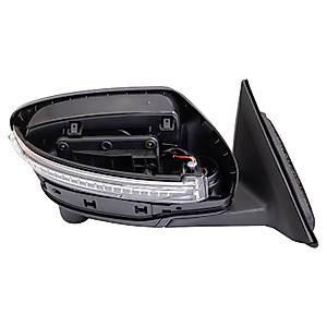 TRQ Right Mirror with Heat without Memory with Housing Turn Signal Passenger Side Compatible with 2016-2020 Nissan Rogue NI1321289