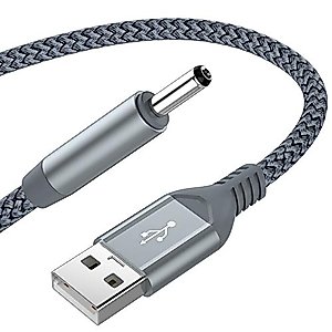6.6FT 5V USB to DC 3.5mm x 1.35mm Plug Charging Cable Replacement Charger Cord for Foreo Luna/Luna2/Luna3/Luna Mini/Luna Mini 2/FOREO ISSA Series E-Toothbrush,USB Hub,Mini Speaker,USB Fan,Table Lamp