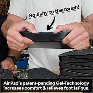 Craft&Ride Air Pad Concave Foot Pad with Gel-Tech | Comfortable Cushioned Foot Pad with Aluminum Interior & Grip Tape | Compatible with Onewheel+ XR | Black