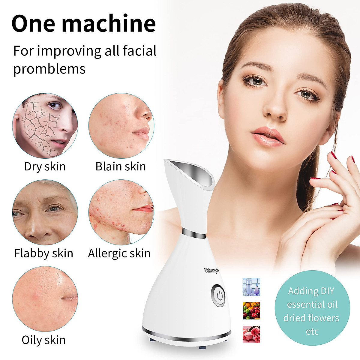 Face Humidifier,Skin Care Tools,Face Steamer for Facial,Facial Tools,Beauty Tools,Facial Steamer for Facial Feep Cleaning,Vaporizador Facial,Self Care Gifts for Women