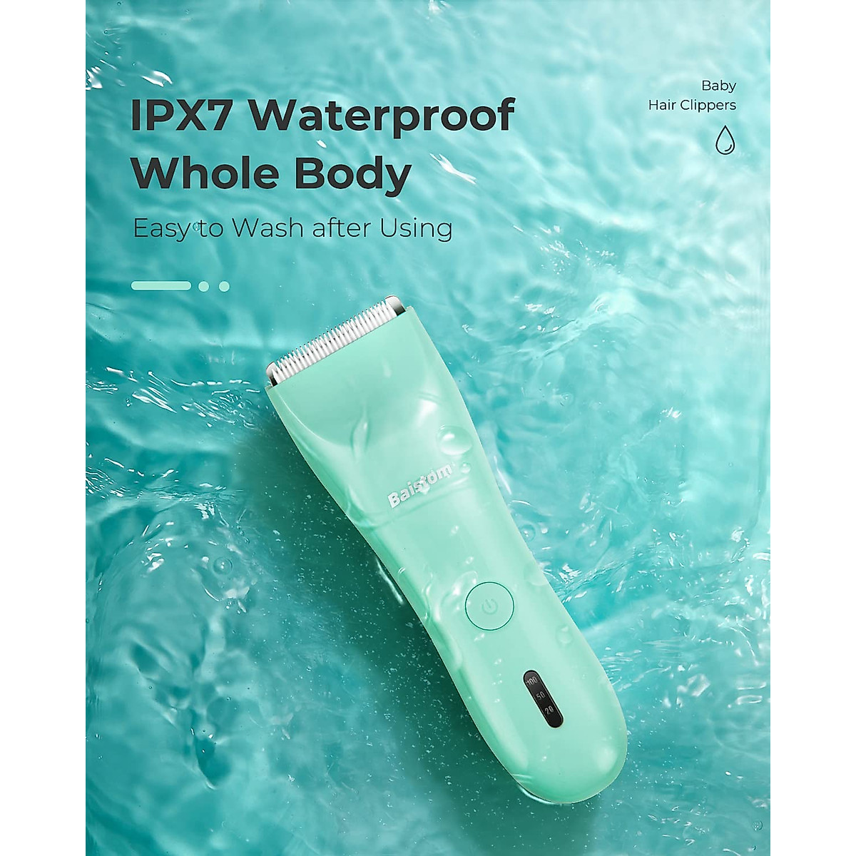 baistom Quiet Baby Hair Clippers Bundled with Replacement Blade and USB Charging Cable