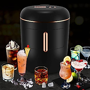 KUMIO Ice Maker Countertop, Retro Design Bullet Clear Ice 10pcs in 8Mins, 33Lbs/Day, 2.5Qt Water Reservoir & 2 Ice Size (S/L), Self-Cleaning Portable Ice Machine with Ice Basket and Scoops