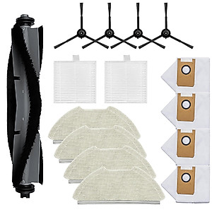 Aerqvix Accessories Replacement for AIRROBO T20+ Robot Vacuum Accessories 1x Mainbrush,2X Filters,4X Moppads,4X Dust bags,4X sidebrushes