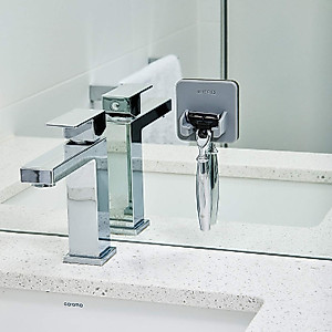 Tooletries - The Mason Razor Holder for Shower - Secure & Safe, Silicone Shower Organizer, Bathroom Accessories - Features Silicone-Grip Technology, Removable & Reusable - Grey