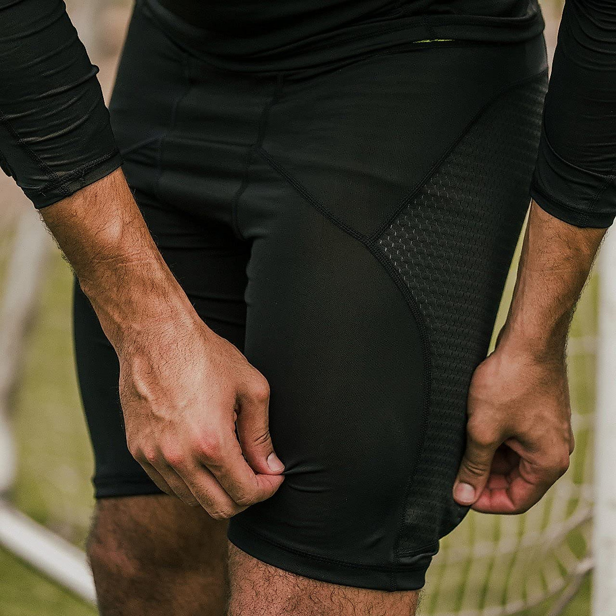 Storelli BodyShield Unisex Turf Burn Sliders | Compression Soccer Sliding Undershorts | Enhanced Lower Body Protection | Black | Youth Extra Large