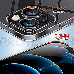 Purluct Compatible with iPhone 13 Mini Slim Case,Paper-Thin Transparent Finish Skin Back Case [Non Yellowing] Ultra Protective Cover with Camera Protection 5.4 Inch (Clear)