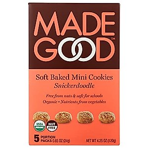 MADEGOOD Organic Soft Baked Mini Snickerdoodle Cookies, 4.25 OZ