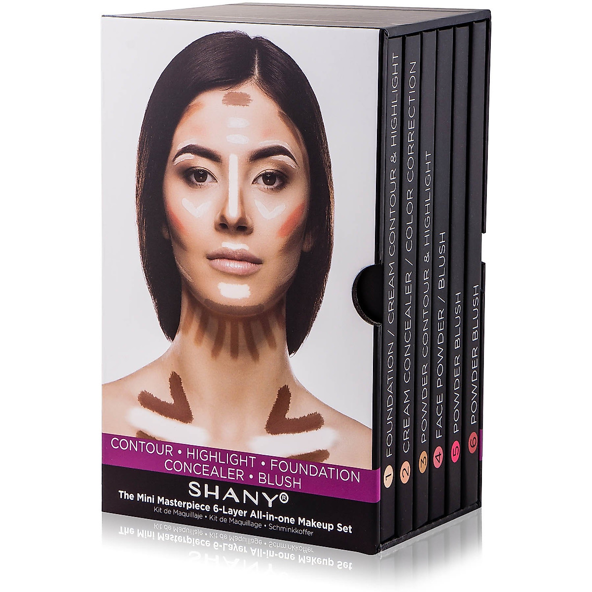 SHANY The Mini Masterpiece 6 Layers Foundation, Concealer, Camouflage, Contour, Blush Palette