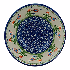 Polish Pottery Rice Bowl 5-inch Spring Flowers