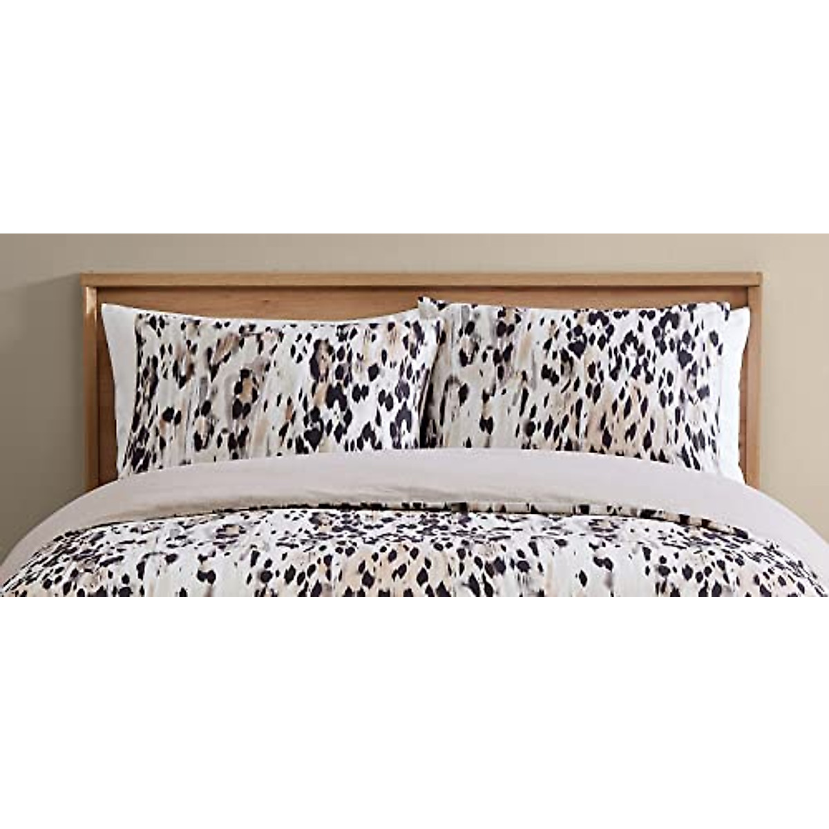 Kenneth Cole New York - Queen Duvet Cover Set, Cotton Reversible Bedding with Matching Shams, Modern Home Décor (Abstract Leopard Brown, Queen)
