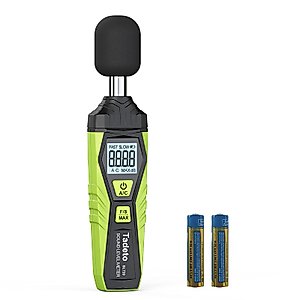 Decibel Meter, Tadeto Digital Sound Level Meter Portable SPL Meter 30dB to 130dB MAX Data Hold with LCD Display Backlight A/C Weighted for Home Factories