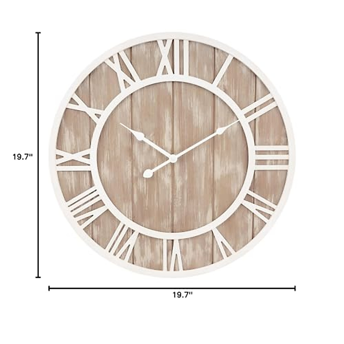 La Crosse Clock 404-3450 19.7-Inch Harper Wood Quartz Wall Clock, Brown