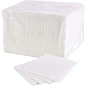 Elegant Lunch Napkins, 1-Ply, 12In X 12In, , White. Paper Napkins For Everyday Use. (pack of 100)
