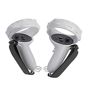 Touch Controller Grip Cover for Oculus Quest 2,Soft Silicone Handle Grip Protective Sleeve Cover with Hand Strap for Oculus Quest 2 VR Handle Accessories (Gray)