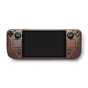 MightySkins Skin Compatible with Valve Steam Deck - Brown Pleather | Protective, Durable, and Unique Vinyl Decal wrap Cover | Easy to Apply, Remove, and Change Styles | Made in The USA
