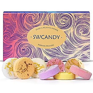 Aromatherapy Shower Steamers Gifts for Mom - Swcandy 8 Pcs Bath Bombs Gifts for Women, Shower Bombs with Essential Oils Relaxation Gifts for Home SPA, Melts for Women Who Has Everything